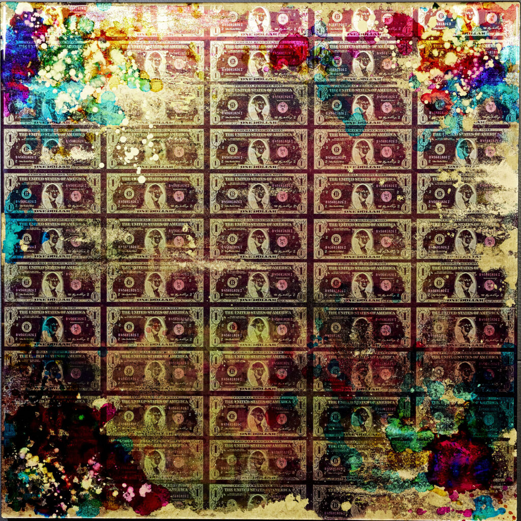 Dollar Bills Abstract - CJS Gallery